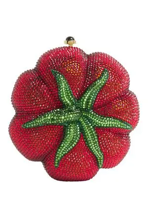 Judith Leiber Embellished Tomato Clutch Bag - Red