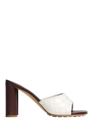 Bottega Veneta Lambskin Livia Heeled Mules 90 - White