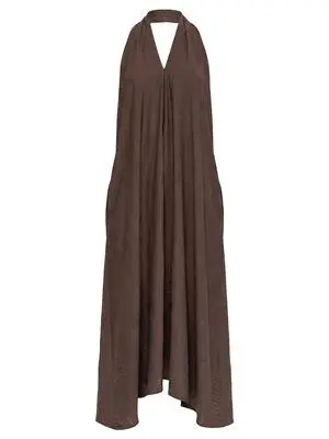 TANTRA SPAIN SL Halterneck Midi Dress - Brown