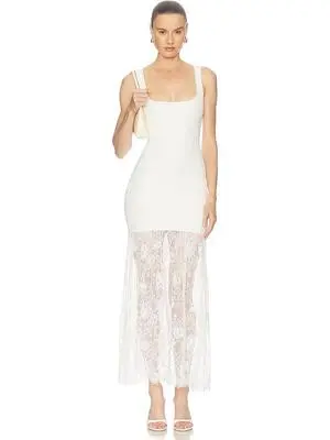 FLEUR DU MAL Jolie Dress With Lace Trim - Ivory