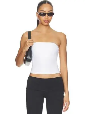 Beyond Yoga Spacedye Strapless Cropped Top - Cloud White