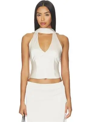 Lioness Front Row Halter Top - Cream