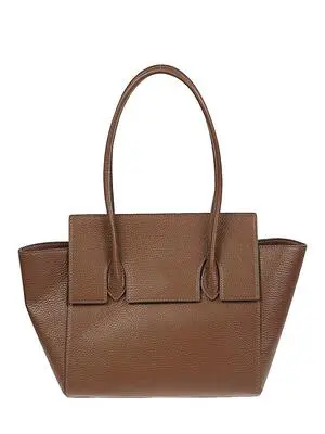 ROUNN Felice Flap Leather Tote Bag - Brown
