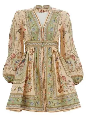 ZIMMERMANN Zimmermann Roselight Linen Mini Dress