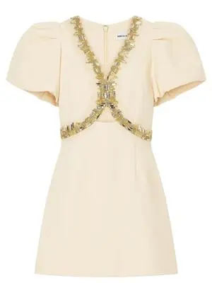 Rebecca Vallance Alexandrite Embellished Mini Dress - Yellow
