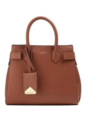 SERAPIAN Meliné Mini Leather Tote - Brown