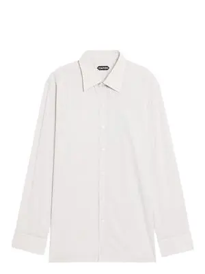 TOM FORD Cottonjacquard Shirt - Light Gray