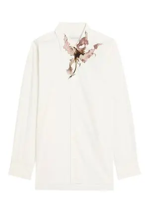 Dries Van Noten Floralprint Cottonpoplin Shirt - Off-white