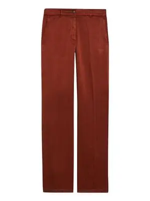 Dries Van Noten Wide-leg Cupro And Cotton-blend Twill Pants - Brick