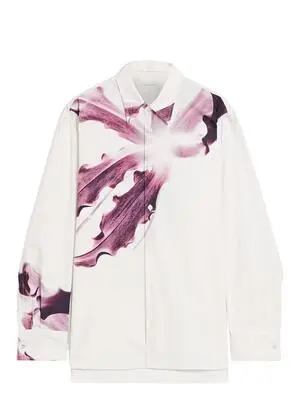 Dries Van Noten Floralprint Cottonpoplin Shirt - Grape