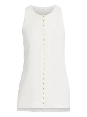 Adam Lippes Adam Lippes Nazra Wool-Crepe Top Ivory
