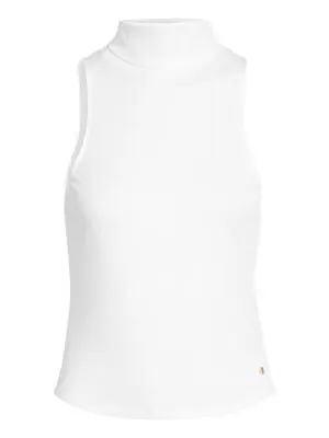 ANINE BING Modal-blend Jersey Turtleneck Top - White
