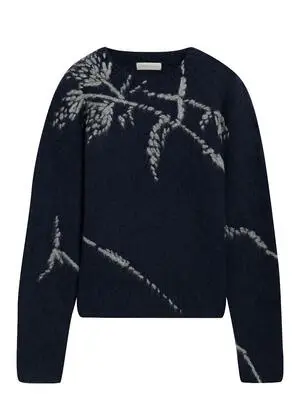 Dries Van Noten Intarsia Alpaca-blend Sweater - Navy