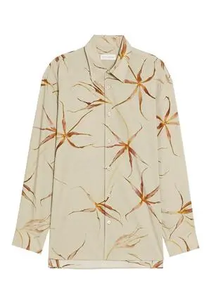 Dries Van Noten Floralprint Cottonpoplin Shirt - Beige