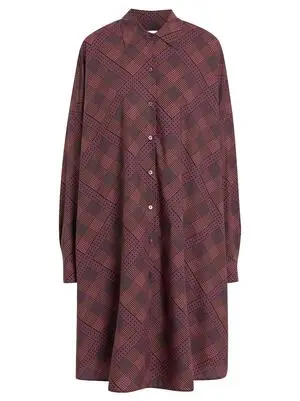 Dries Van Noten Printed Cotton Poplin Shirt Dress - Dark Brown