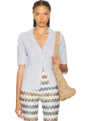 Varley Madelene Knit Shirt - Pale Iris