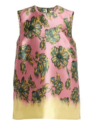 ALEMAIS Faye Floral Satin Tunic Top - Multi