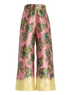 ALEMAIS Faye Satin Wide-leg Pants - Multi