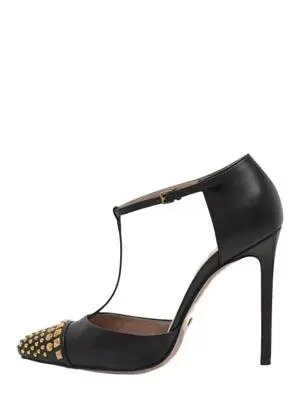 Gucci Coline Stud-embellished Leather Heeled Pumps - Black