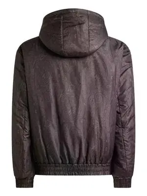 Etro Padded Bomber Jacket With Arnica Motif - Brown