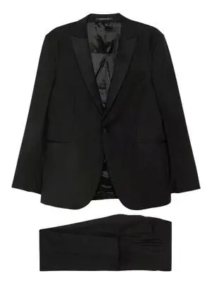 CARLO PIGNATELLI Peak-lapels Single-breasted Suit - Black