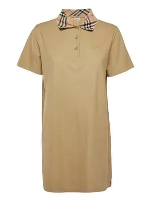 Burberry Check Collar Shirt Dress - Neutrals