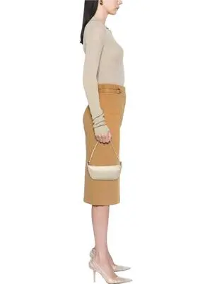 Fendi Zucchino Canvas Shoulder Bag - Brown