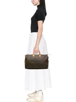 LOUIS VUITTON Louis Vuitton 1885 Monogram Speedy 40 Boston Bag Brown