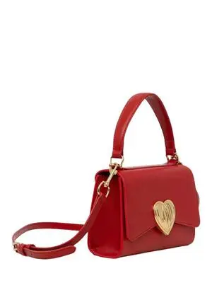Moschino Heart Plaque Tote Bag - Red