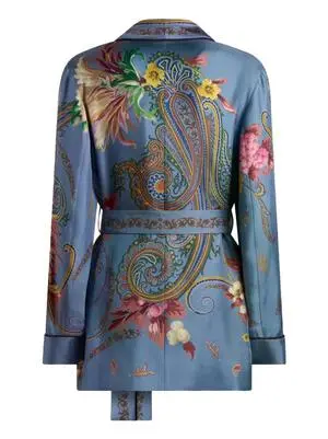 ETRO ETRO Silk Jacket With Floral Paisley Motif And Belt