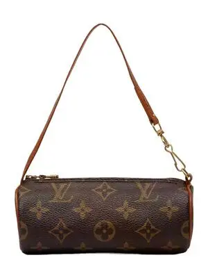 LOUIS VUITTON Monogram Papillon Pochette Handbag - Brown