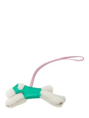 Hermès 2022 Milo Lambskin And Wool Budy Bag Charm - Green