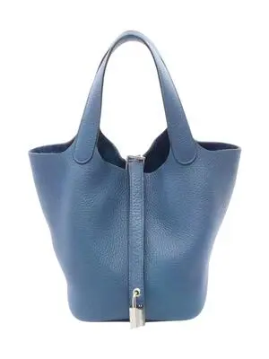 Hermès Clemence Picotin Lock 18 Handbag - Blue