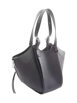 Loewe Leather Hammock Flip Bag Satchel - Black