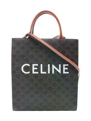 Celine Vertical Cabas Tote Satchel - Brown