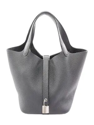 Hermès Taurillon Clemence Picotin Lock 18 Handbag - Grey
