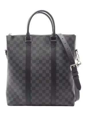 LOUIS VUITTON Damier Graphite Anton Tote Satchel - Black