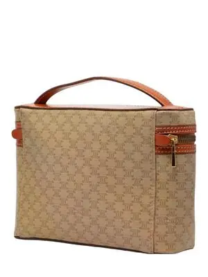 Celine 1996 Macadam Coated Canvas Vanity Bag - Neutrals