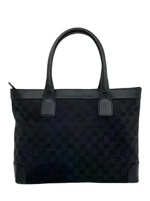 Gucci Gg Canvas Tote Bag - Black