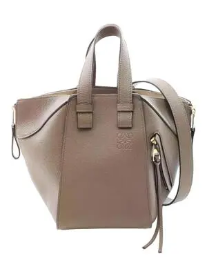 Loewe Loewe Soft Grained Calfskin Compact Hammock Bag Satchel Grey