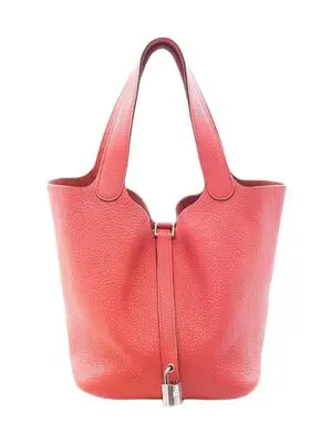 Hermès Clemence Picotin Lock 22 Handbag - Pink