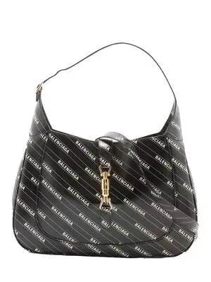 Gucci Balenciaga The Hacker Project Medium Calfskin Jackie 1961 Crossbody Bag - Black