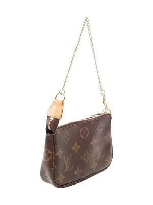 LOUIS VUITTON Monogram Mini Pochette Accessoires Handbag - Brown