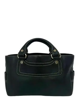 Celine Leather Boogie Handbag - Black