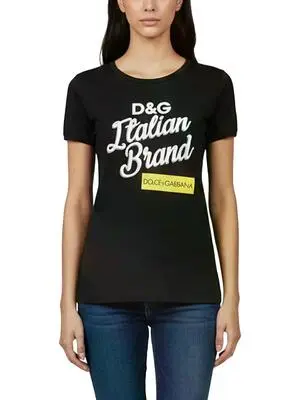 Dolce & Gabbana Logo Print T-shirt - Black