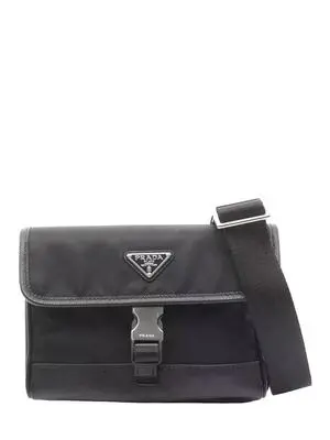 Prada Re-nylon And Saffiano Smartphone Case Crossbody Bag - Black
