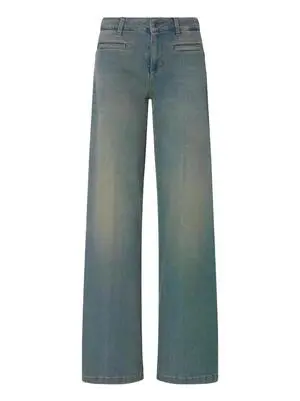 Liu Jo High Waist Flare Jeans With Welt Pockets - Blue