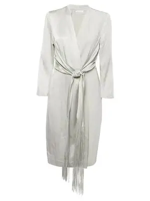 Max Mara Long Sleeve Midi Dress - Grey