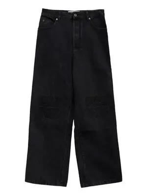 Loewe Anagram Embroidered Jeans - Black