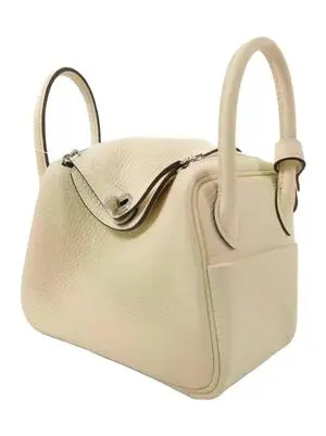 Hermès Hermès Mini Lindy Two-Way Leather Tote Bag Neutrals